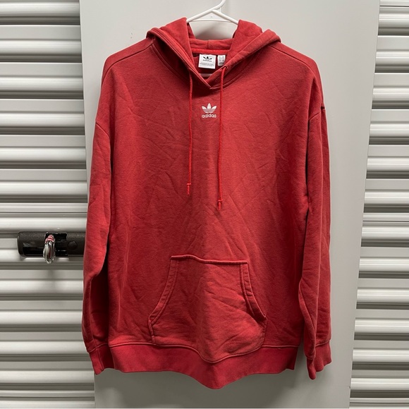 adidas | Shirts | Vintage Adidas Trefoil Essentials Red Center Logo ...